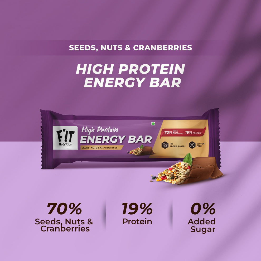 Seeds, Nuts & Cranberry Energy Bar - Pack of 5 – F’iT Nutrition